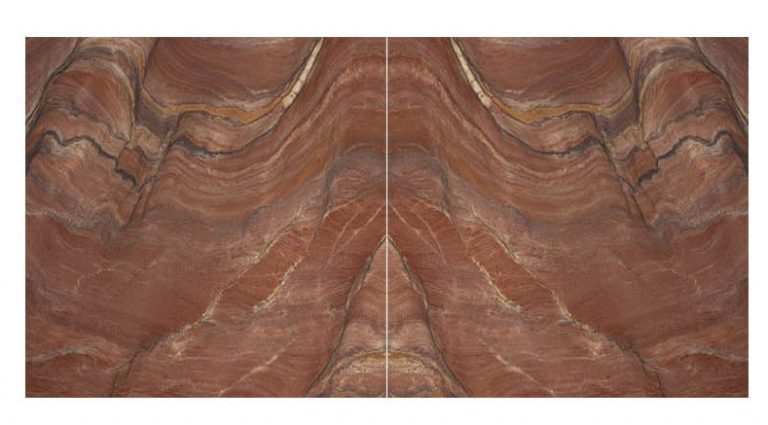 Lightweight Red Revolution quartzite for large format | Stonesize