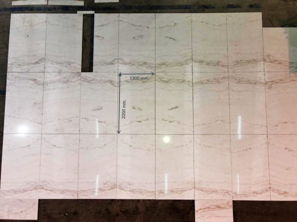Large format marble dry laying - Stonesize®