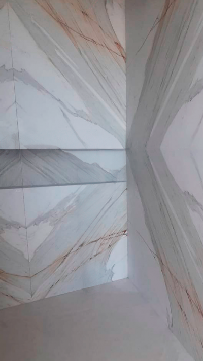 Ribbed Marble Cladding - Reduced Weight | Stonesize®